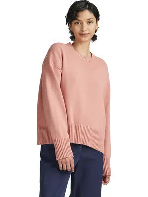 Everlane Boxy Cotton Sweater Light Rose