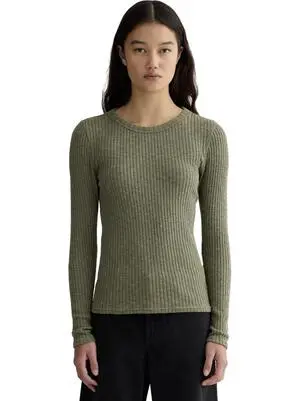 Everlane Cozy Rib Long-sleeve Tee - Kalamata