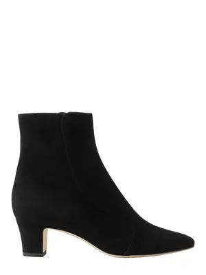Manolo Blahnik Myconia 50 Suede Ankle Boots - Black
