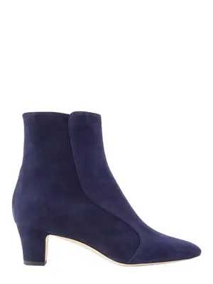 Manolo Blahnik Myconia 50 Suede Ankle Boots - Blue