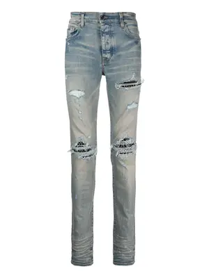 Amiri AMIRI MX1 Ripped Skinny Jeans Blue