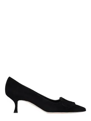 Manolo Blahnik Maysale 50mm Buckle-embellished Pumps - Black
