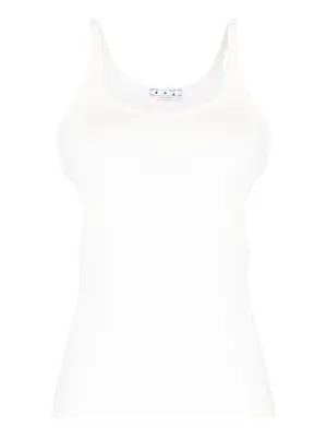 Off-White Cut-out Detail Vest Top - White