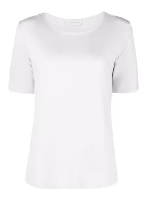 LE TRICOT PERUGIA Scoop Neck T-shirt - Grey