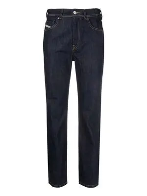 DIESEL® Cropped Straight-leg Jeans - Blue