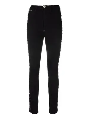 Philipp Plein Crystal-embellished Skinny Jeans - Black