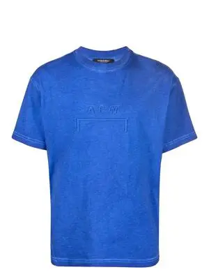 A-COLD-WALL* Logo-embroidered Organic Cotton T-shirt - Blue