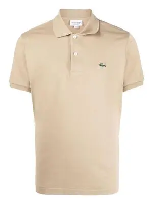 Lacoste Logo-patch Polo Shirt - Neutrals