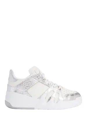 GIUSEPPE ZANOTTI Talon Crocodile-Effect Low-Top Sneakers