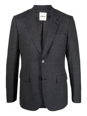 Sandro Single-breasted Wool Suit Jacket - Grey