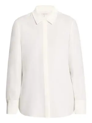 Lafayette 148 New York Scottie Silk Blouse - Ivory