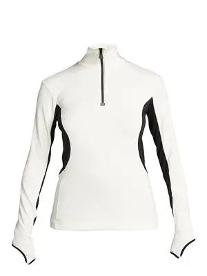 Moncler Moncler Grenoble Half-Zip Pullover Sweater Cream