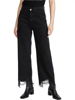 DL1961 Hepburn Wide Leg Jeans - Lark