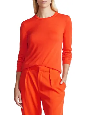 Ralph Lauren Cashmere Crewneck Sweater Orange