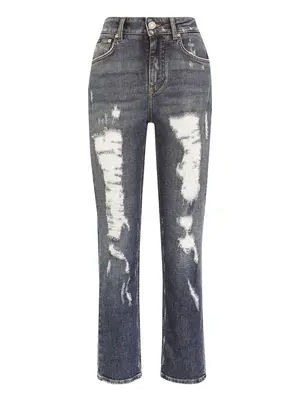 Dolce & Gabbana Distressed Boyfriend Jeans - Blue