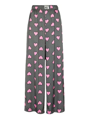 Natasha Zinko Heart-print Trousers - Green