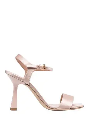 Alberta Ferretti Metallic Tapered Heel Sandals 105mm - Pink
