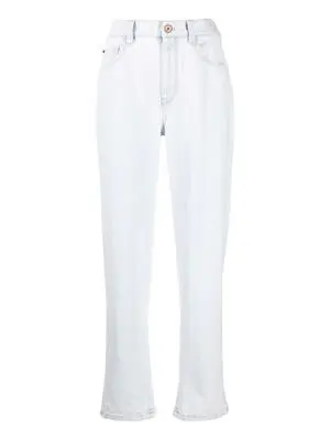 Brunello Cucinelli High-waist Straight-leg Jeans - Blue