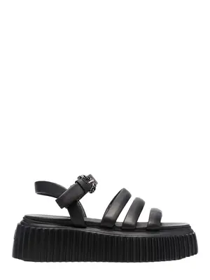 Agl Side-buckle Strap Sandals - Black