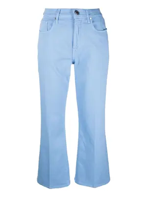 Jacob Cohen Cropped Wide-leg Jeans - Blue