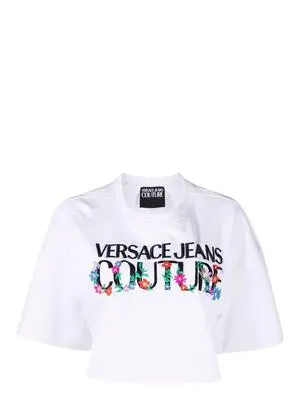 VERSACE Cropped Logo T-Shirt