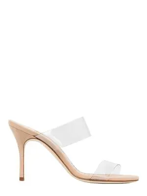Manolo Blahnik Scolto 90mm Slip-on Sandals - Neutrals