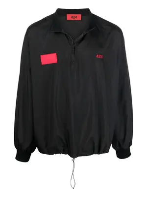 424 Logo-embroidered Windbreaker Jacket - Black