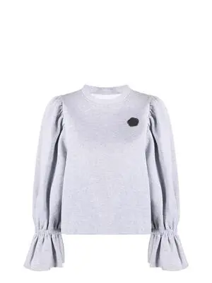 VIKTOR & ROLF Viktor & Rolf Grey Cotton Puff Sleeve Sweater