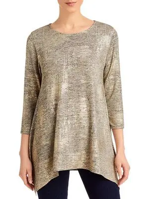 Caroline Rose Metallic Tunic - Gold