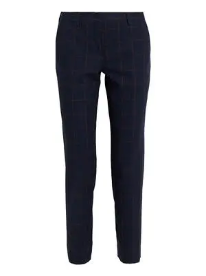 Paul Smith Checked Wool Tapered Pants - Midnight Blue