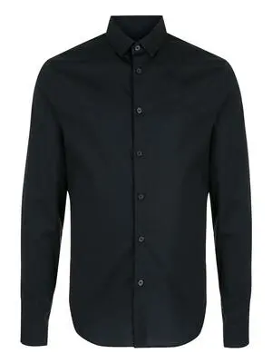Armani Exchange Long-sleeve Cotton Shirt - Blue