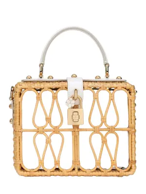 DOLCE & GABBANA Dolce & Gabbana Dolce Box Wicker Top-Handle Bag