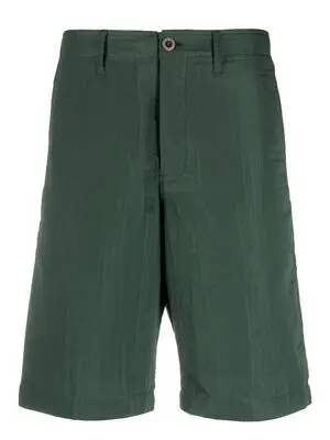 Sacai Buckle-detail Four-pocket Bermuda Shorts - Green