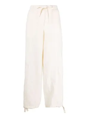 JIL SANDER Tied-waist Trousers - White
