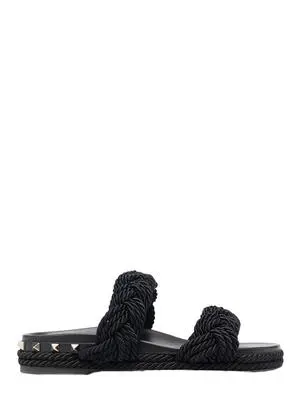 VALENTINO Valentino Garavani Rockstud Rope Sandals