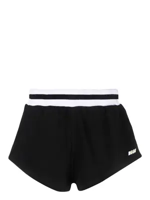 MSGM Logo-print Track Short - Black