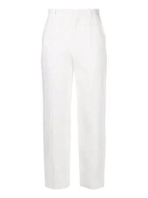 Chloé High-waisted Straight-leg Trousers - White