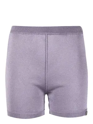 1017 Alyx 9sm Metallic-thread Knitted Shorts - Purple