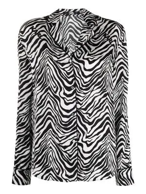 KARL LAGERFELD Karl Lagerfeld Zebra Print Long Sleeve Shirt