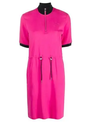 Karl Lagerfeld Toggle-fastening Short-sleeve Dress - Pink