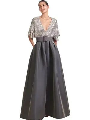 Sachin & Babi Simone Gown - Charcoal