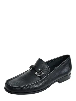 FERRAGAMO Grandioso Bit Loafers - Black