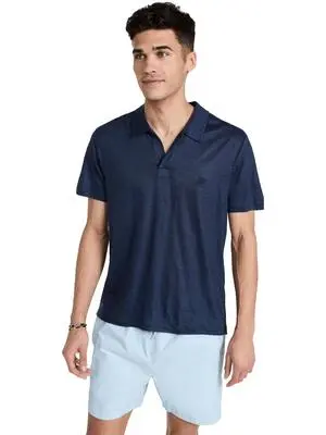 Vilebrequin Linen Pyramid Polo Shirt - Navy