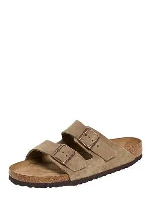 BIRKENSTOCK Soft Arizona Suede Sandals - Taupe