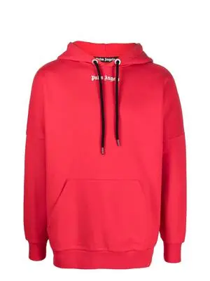 Palm Angels Logo-print Hoodie - Red