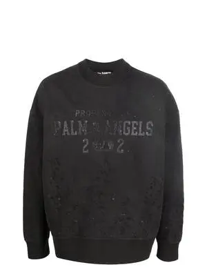 Palm Angels Logo-print Sweatshirt - Black