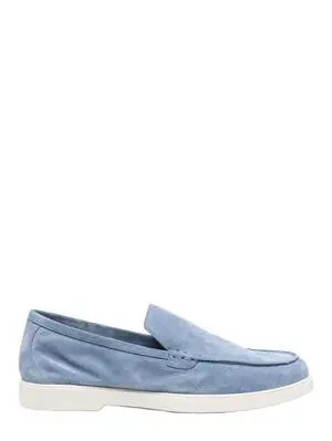 MOORER Moorer Suede Slip-On Loafers Blue