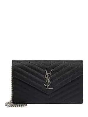 Saint Laurent Cassandre Matelassé Leather Bag - Black