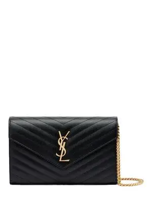 Saint Laurent Cassandre Matelassé Leather Bag - Black