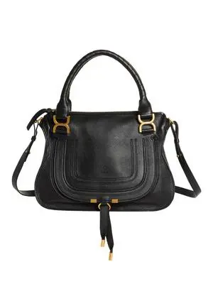Chloé Medium Marcie Leather Satchel - Black